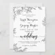 Posy of Roses Rustic Calligraphy Wedding Invitation | Zazzle