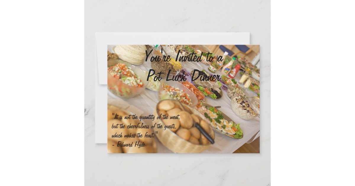 Pot Luck Dinner Invitation | Zazzle