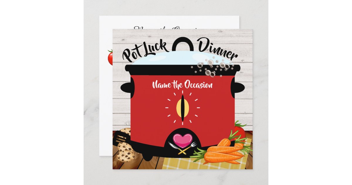Pot Luck Invitation | Zazzle