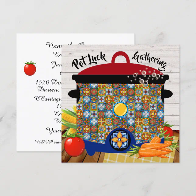 Pot Luck Invitation | Zazzle