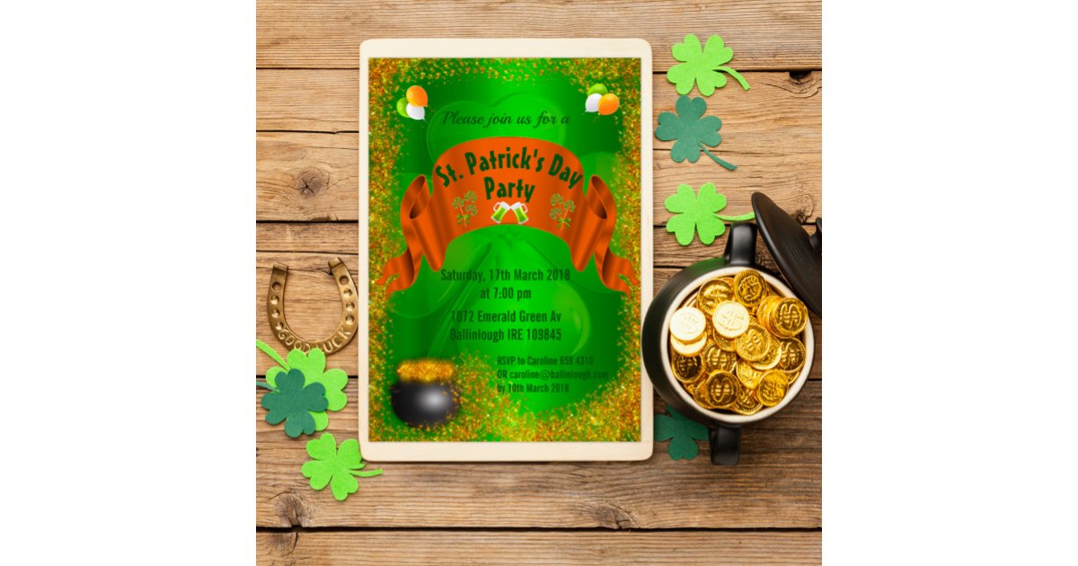 Pot of Gold St. Patrick's Day Invitation | Zazzle