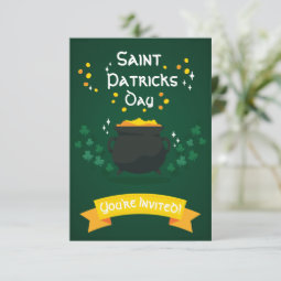 Pot Of Gold | St. Patricks Day Party Invitations | Zazzle