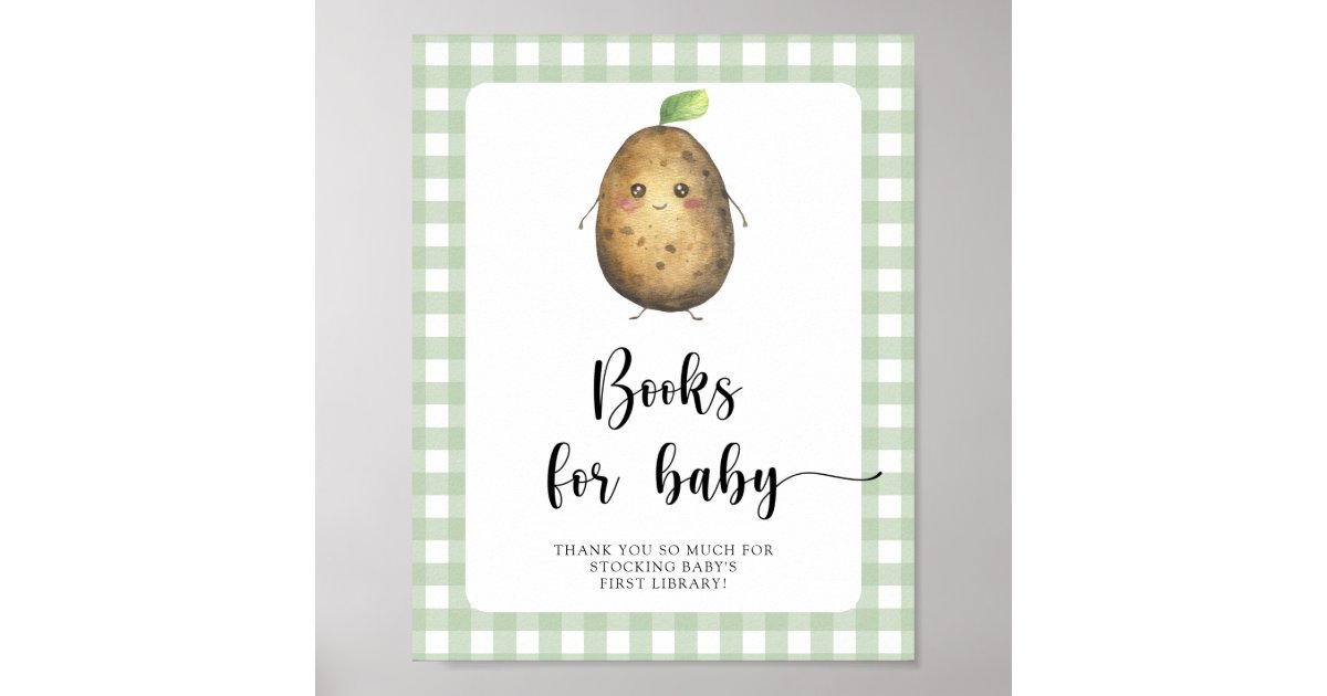 Potato baby shower - books for baby poster | Zazzle