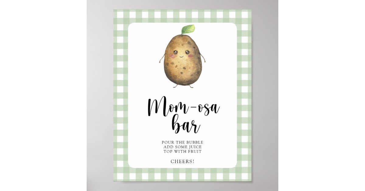 Potato baby shower - Momosa bar Poster | Zazzle