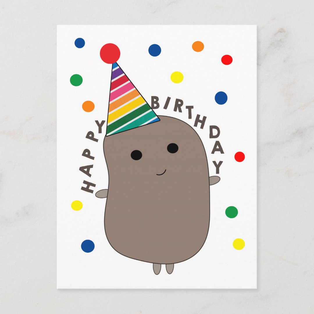 Potato Birthday Postcard | Zazzle