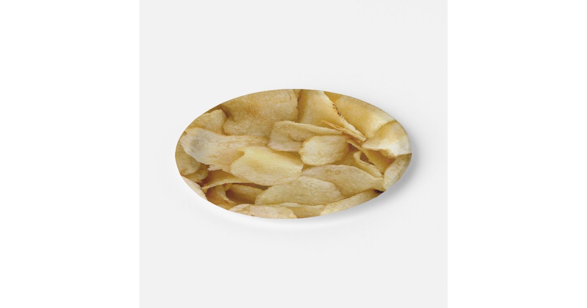 Potato chip paper plates fun foodie plates | Zazzle
