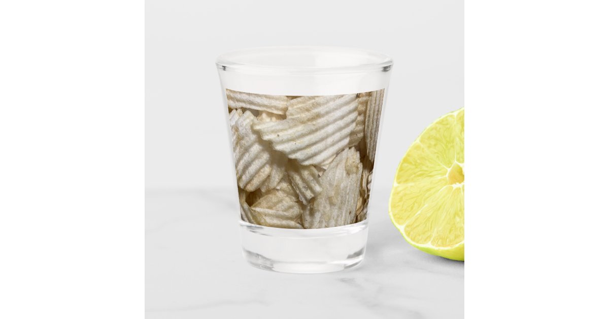 Potato Chips Shot Glass | Zazzle