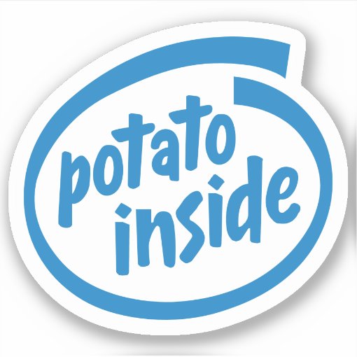 Potato Inside Sticker | Zazzle