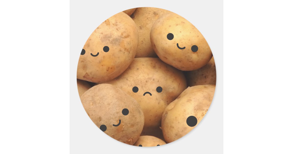 Potatoes Classic Round Sticker | Zazzle