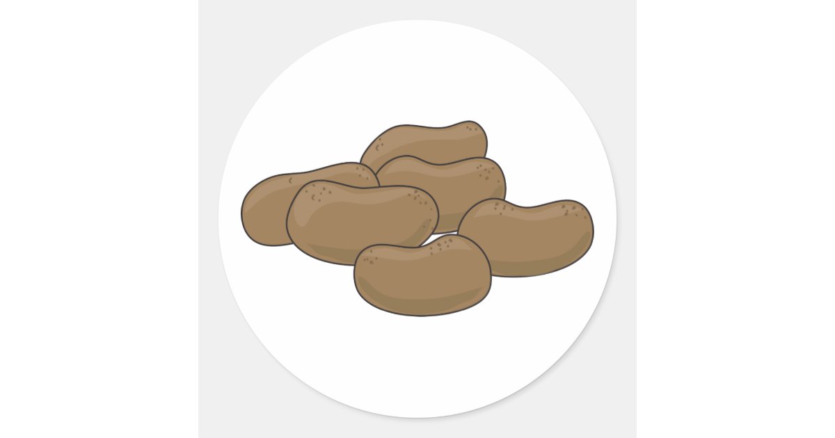 Potatoes Classic Round Sticker | Zazzle