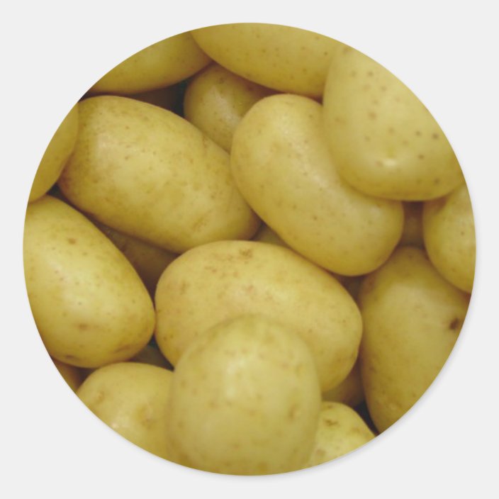 Potatoes Classic Round Sticker | Zazzle.com