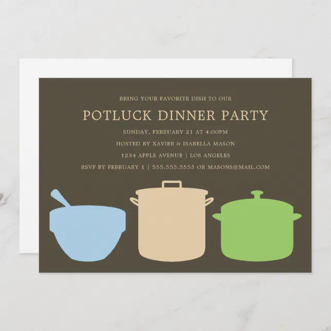 Potluck Dinner | Party Invite | Zazzle
