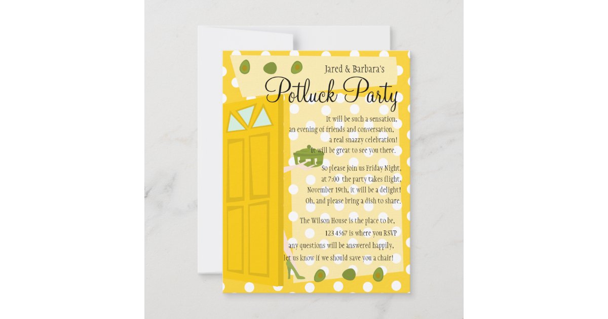 Potluck Party Invitation | Zazzle