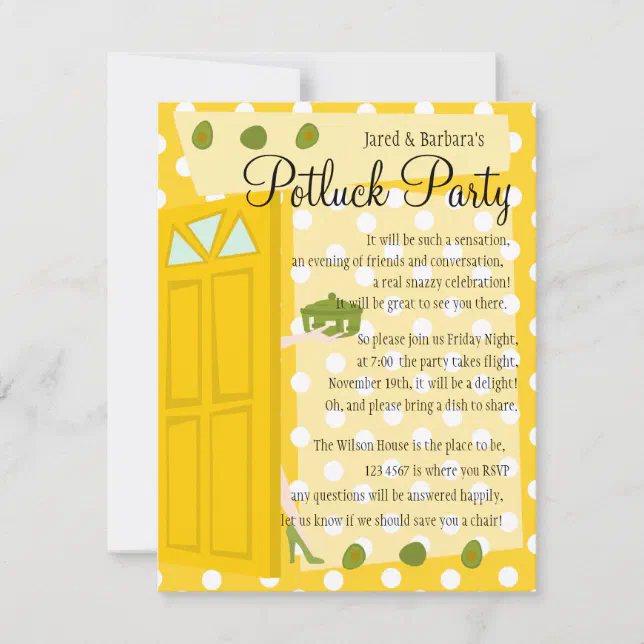 Potluck Party Invitation | Zazzle