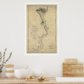 Potomac River Map Washington DC - 1864 Poster | Zazzle
