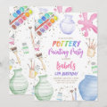 Pottery Art Birthday Party Invitation | Zazzle