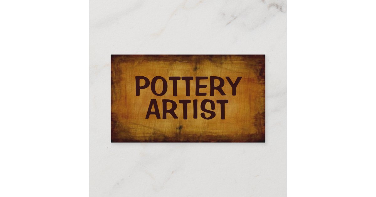 Pottery Artist Antique Business Card | Zazzle