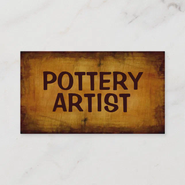 Pottery Artist Antique Business Card | Zazzle