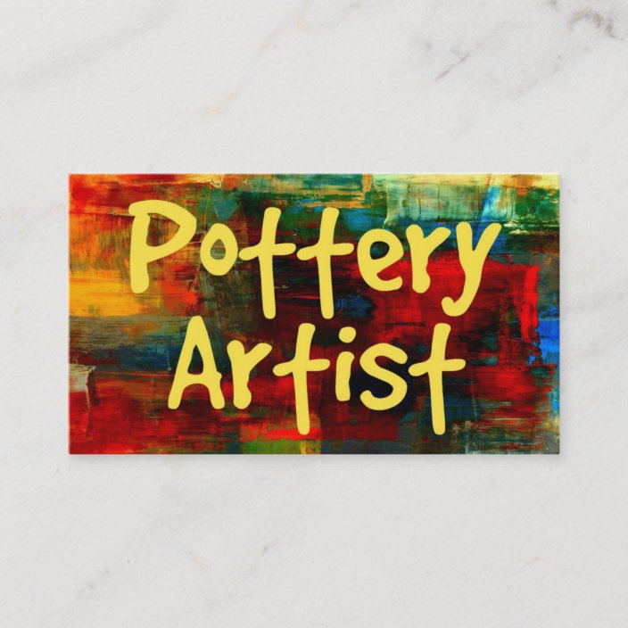 Pottery Artist in Paint Business Card | Zazzle.com
