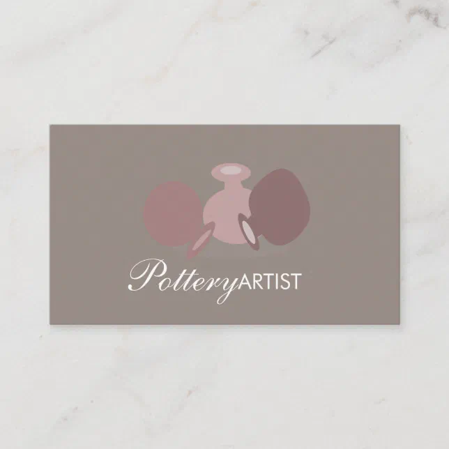 Pottery Artist Vase Vessels Logo Business Card | Zazzle