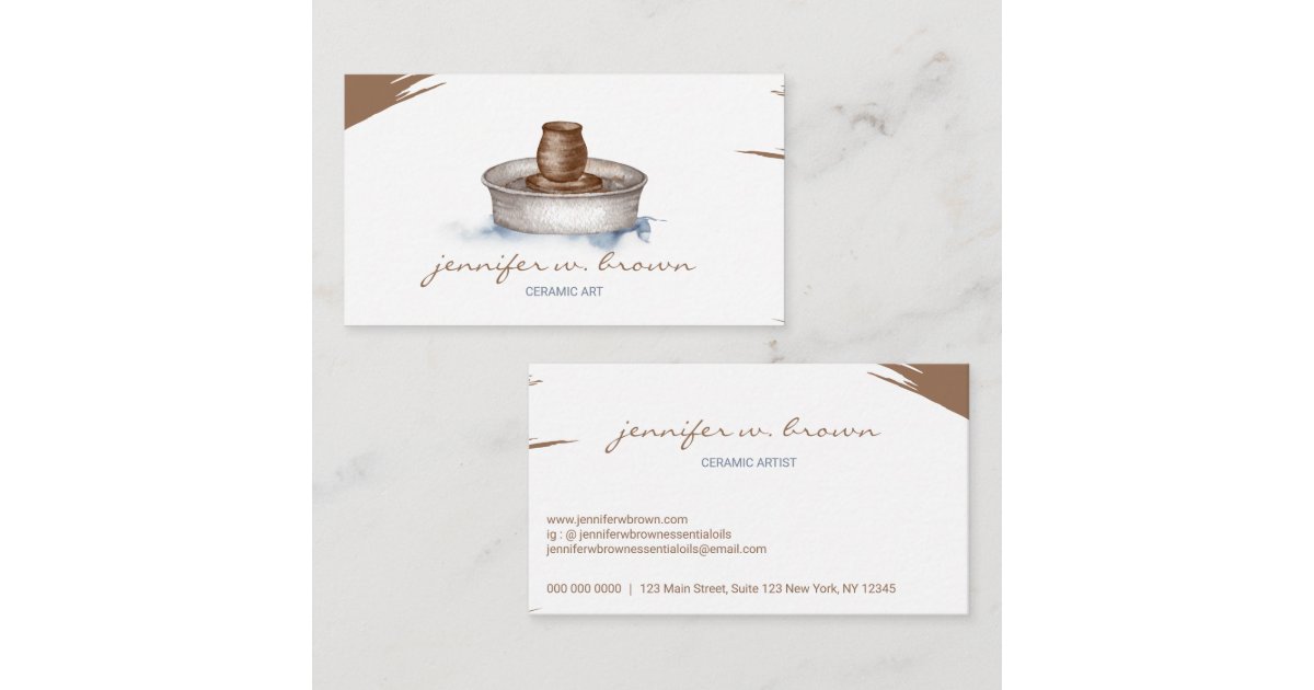 Pottery Ceramic Artist Tool sculpture Business Card | Zazzle
