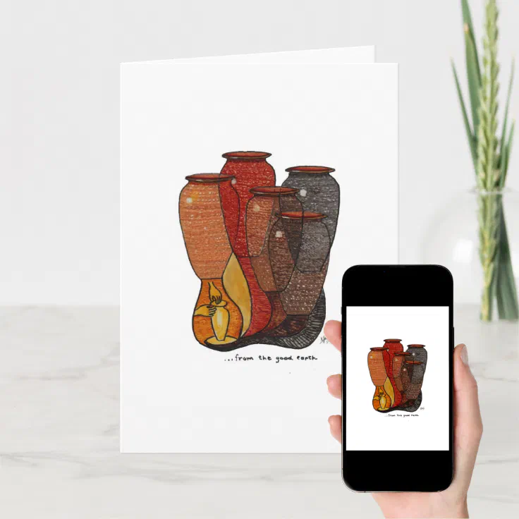 Pottery ceramics art appreciation greeting card | Zazzle