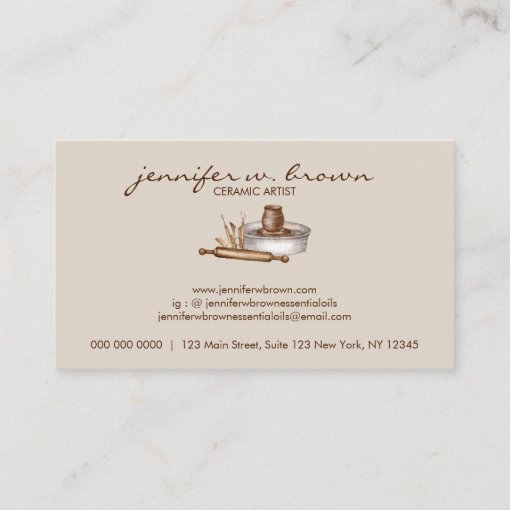Pottery Ceramics Business Card | Zazzle