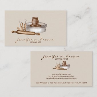 Pottery Ceramics Business Card | Zazzle
