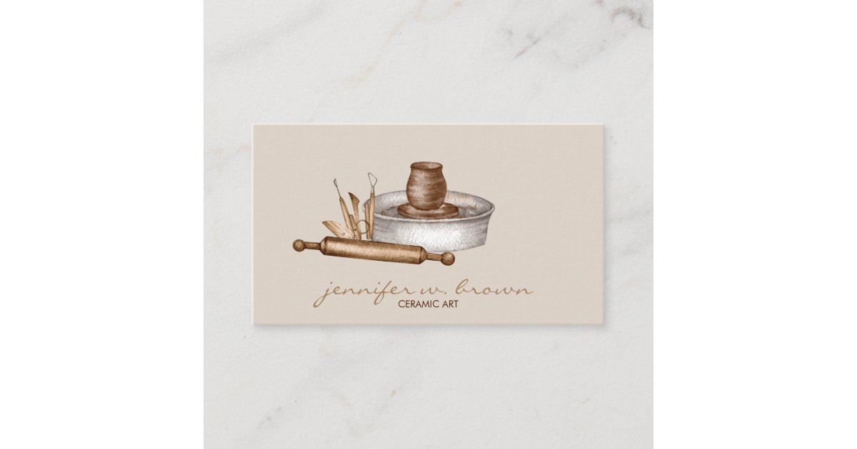Pottery Ceramics Business Card | Zazzle