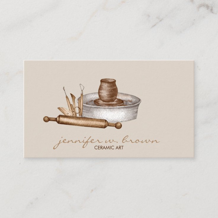 Pottery Ceramics Business Card | Zazzle