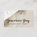 Pottery Handcrafted Modern Calligraphy Script Art Business Card | Zazzle