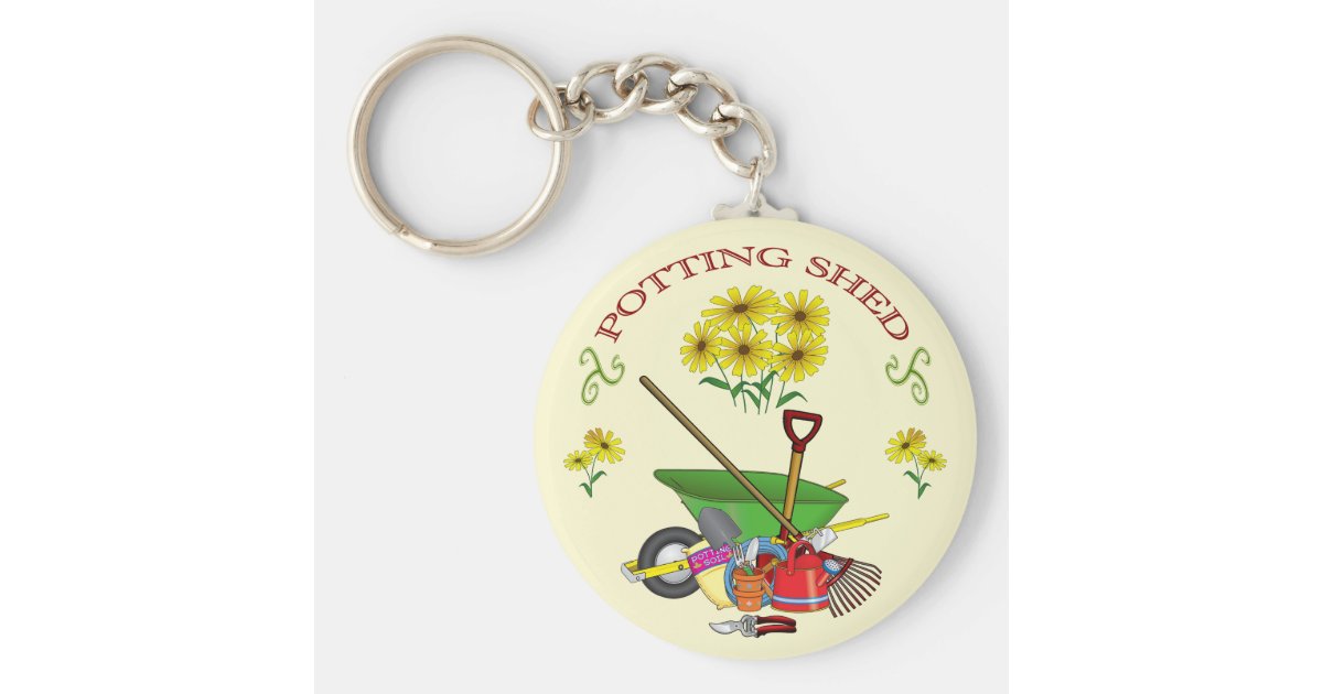 Potting Shed key ring | Zazzle