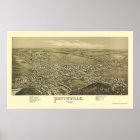 Pottsville, PA Panoramic Map - 1922 Poster | Zazzle.com