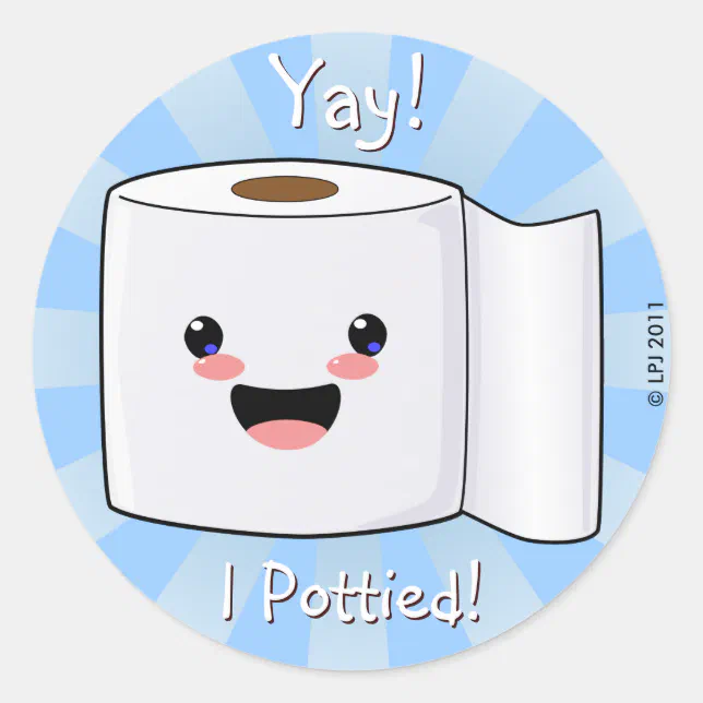 Potty Training Reward Petey TP Stickers | Zazzle