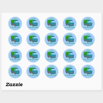 Potty Training Reward Sticker--Truck Classic Round Sticker | Zazzle