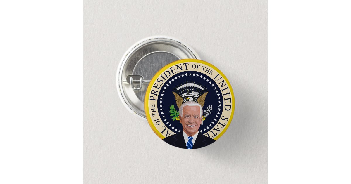 potus joe biden presidential seal pin-back button | Zazzle