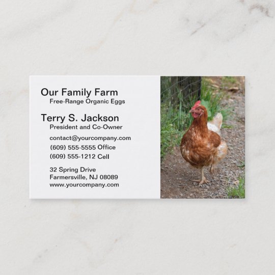 Poultry Farm Business Card | Zazzle.com