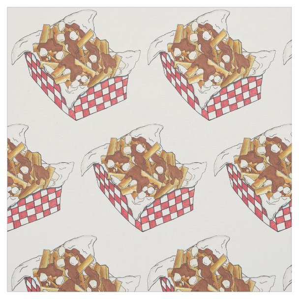 French Fries Pattern Fabric | Zazzle