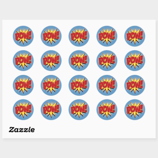 Pow! Classic Round Sticker | Zazzle