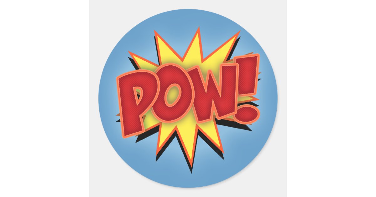 Pow! Classic Round Sticker | Zazzle