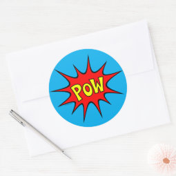 Pow! Classic Round Sticker | Zazzle
