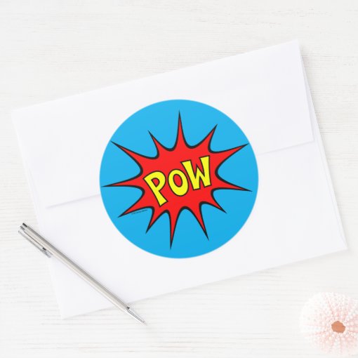 Pow! Classic Round Sticker | Zazzle
