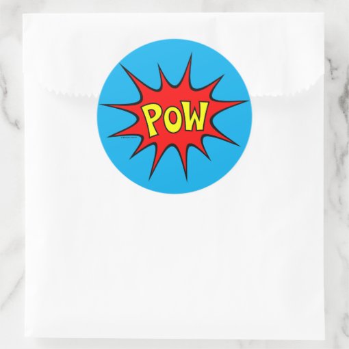 Pow! Classic Round Sticker | Zazzle