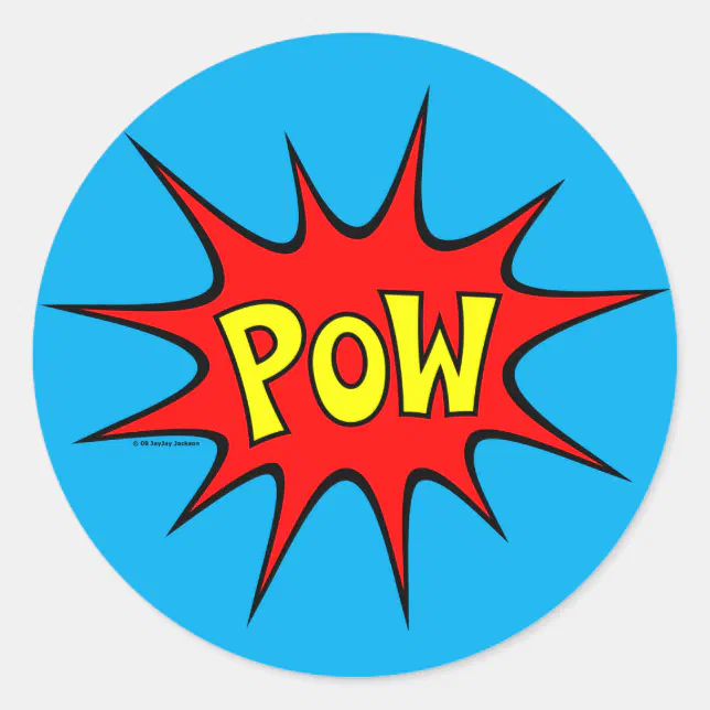 Pow! Classic Round Sticker | Zazzle