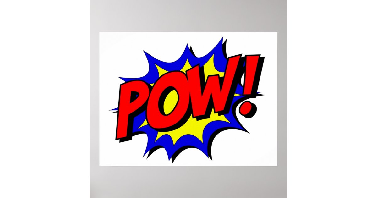 POW Comic Design Poster | Zazzle