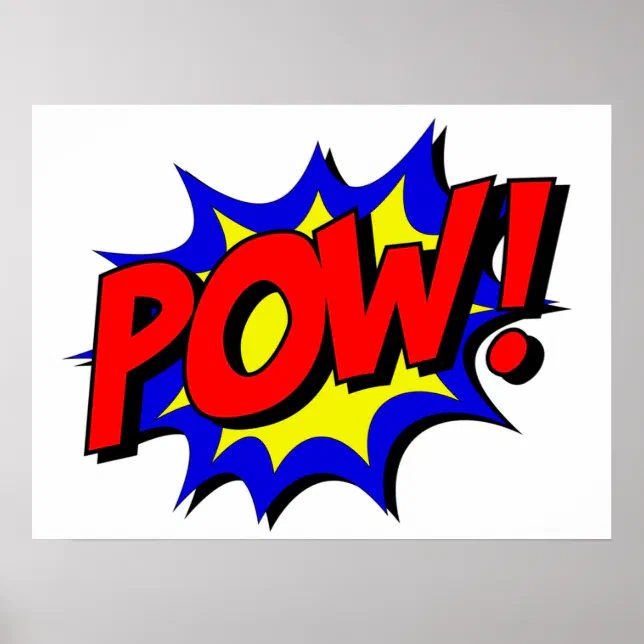 POW Comic Design Poster | Zazzle