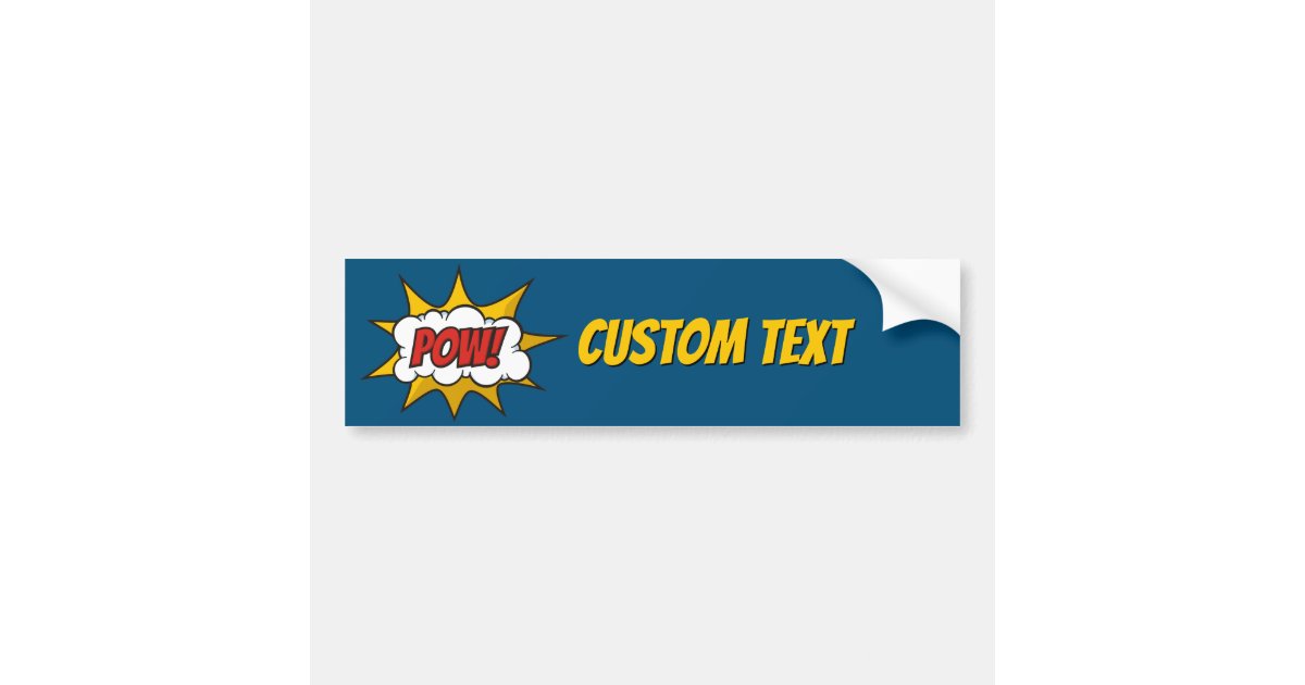 Pow Comic Sound Effect Bumper Sticker | Zazzle