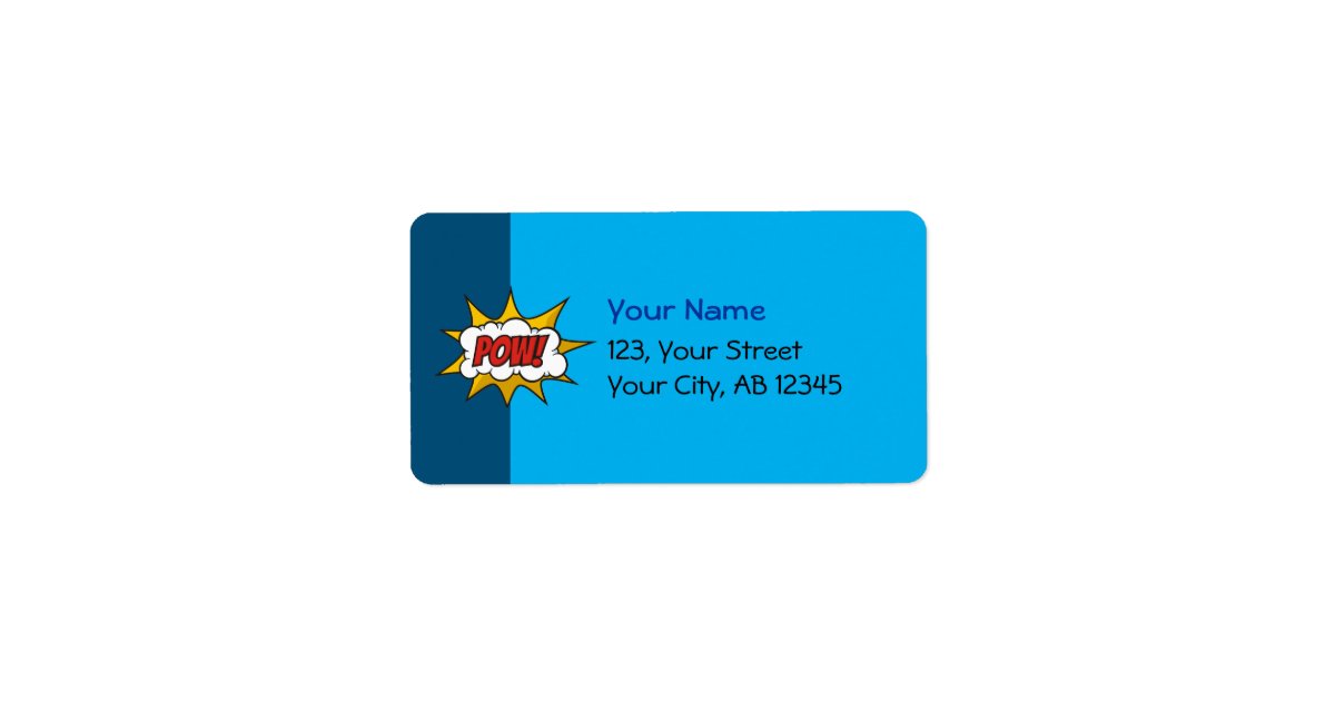 Pow Comic Sound Effect Label | Zazzle