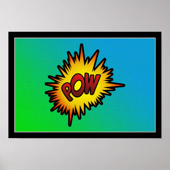 POW Halftone Poster | Zazzle