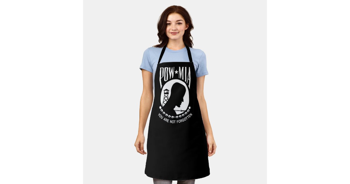 POW MIA Flag: Missing Soldiers of Vietnam War, WW2 Apron | Zazzle
